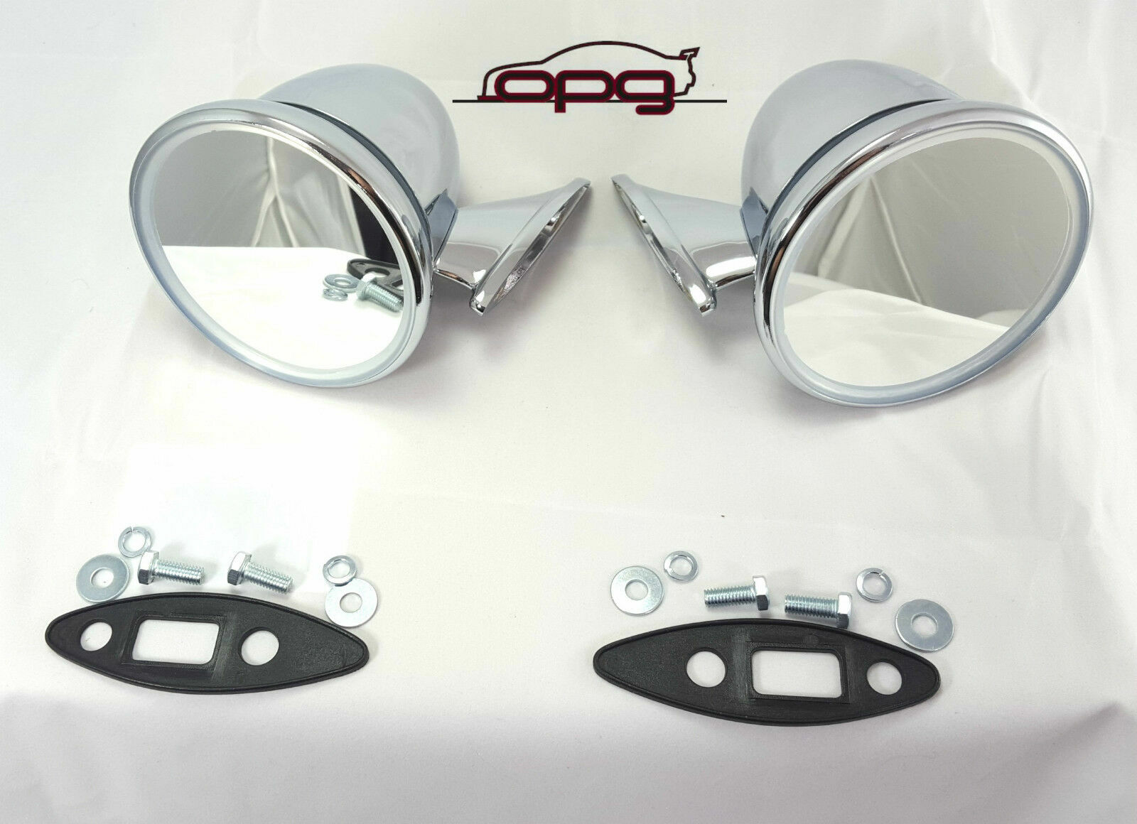 Classic Chrome Bullet Mirror 4in for MGB AC Cobra Sunbeam Mini Cooper ...