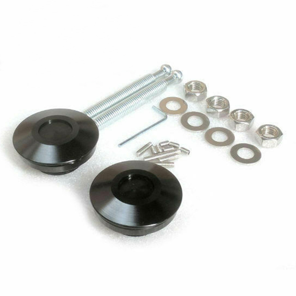 TFI Universal Racing Car Alloy Bonnet Hood Pin Lock Kit Black