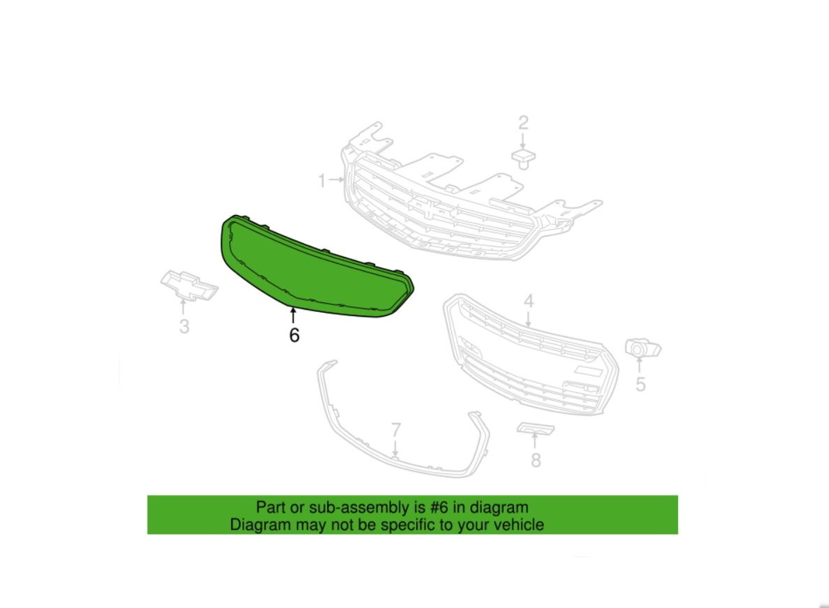 Genuine Holden Grille Surround Chrome For VF II VF2 SS SSV SV6 ...