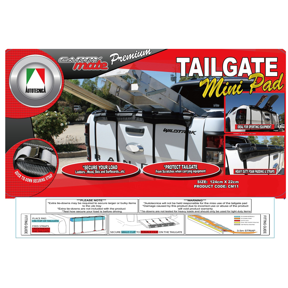 Autotecnica Ute Tailgate 124cm Mini Pad Protector Surfboard Ladder ...