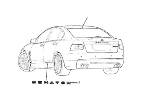 Genuine Holden HSV / Decal Badge for VE Senator E1 E2 E3 "Senator" Side ...