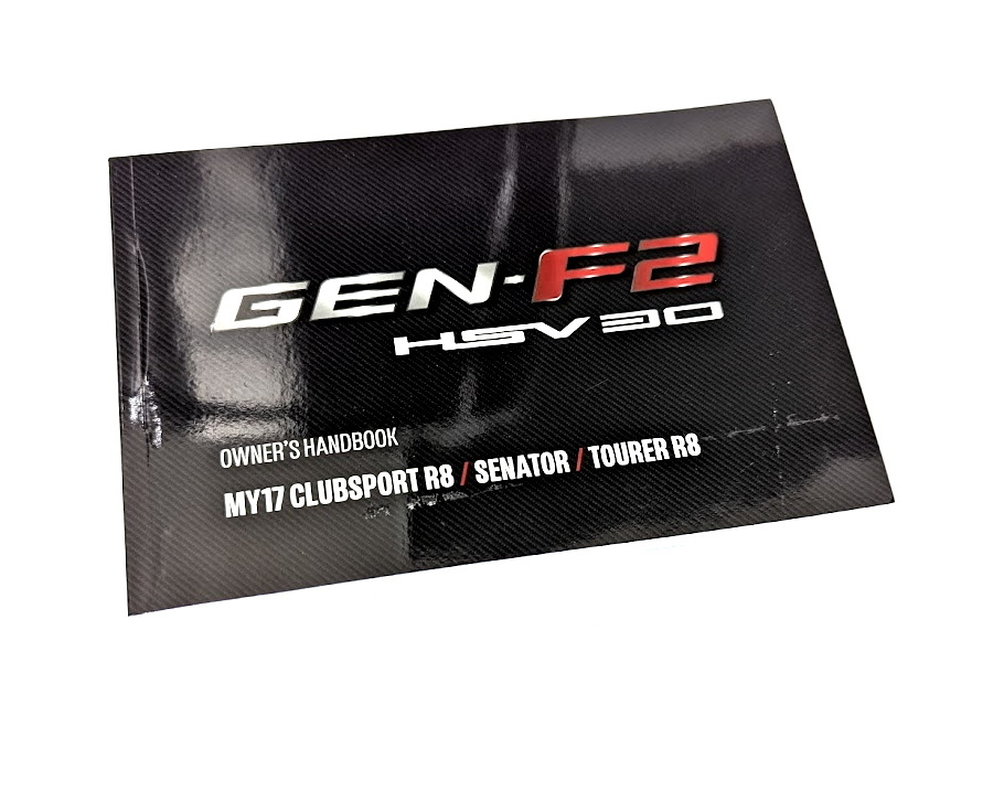 Genuine HSV Owners Manual / Book for - (Incorporating GenF1) GenF2 Gen ...