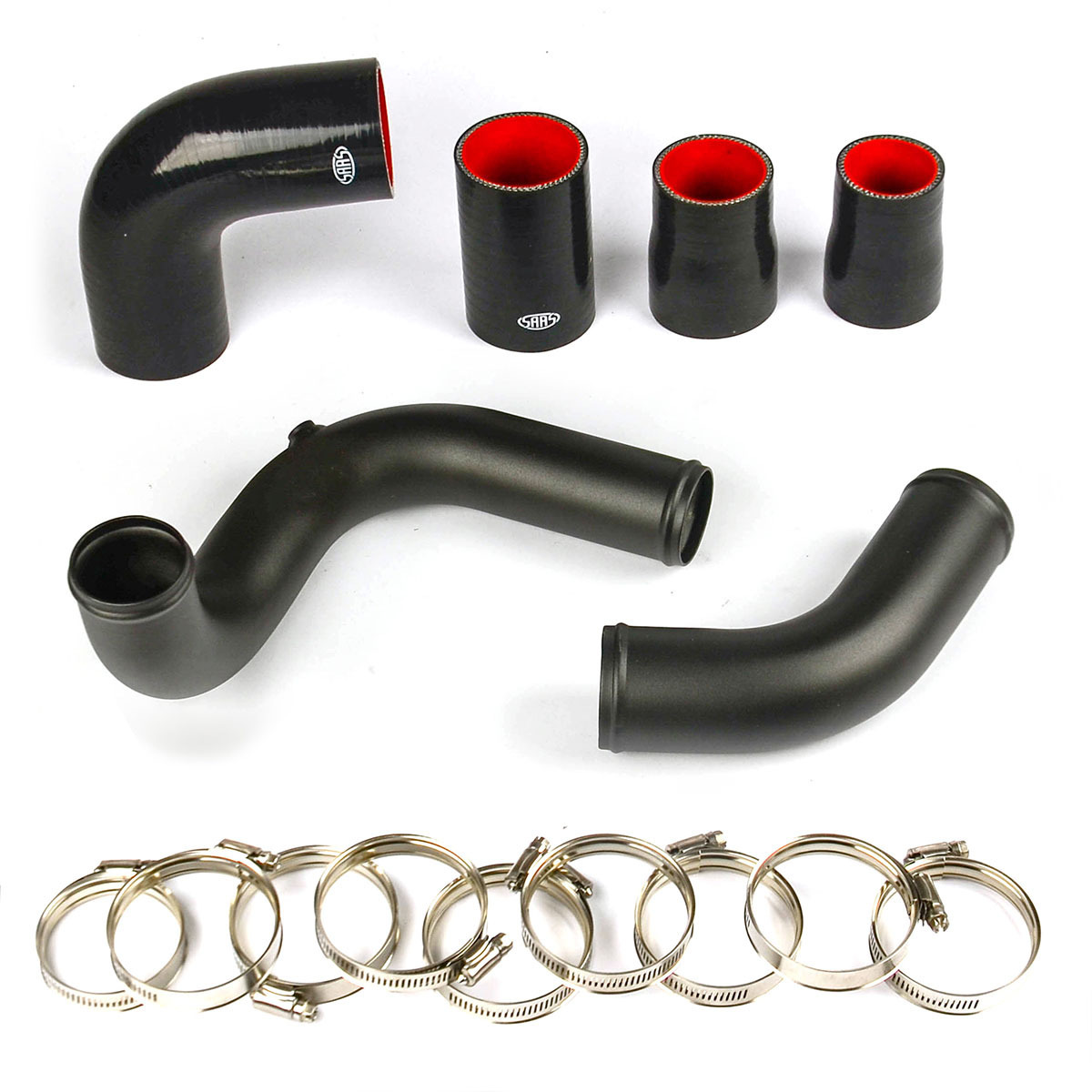 Genuine SAAS Intercooler Black Alloy Pipe Kit for Patrol GU ZD30 DI ...