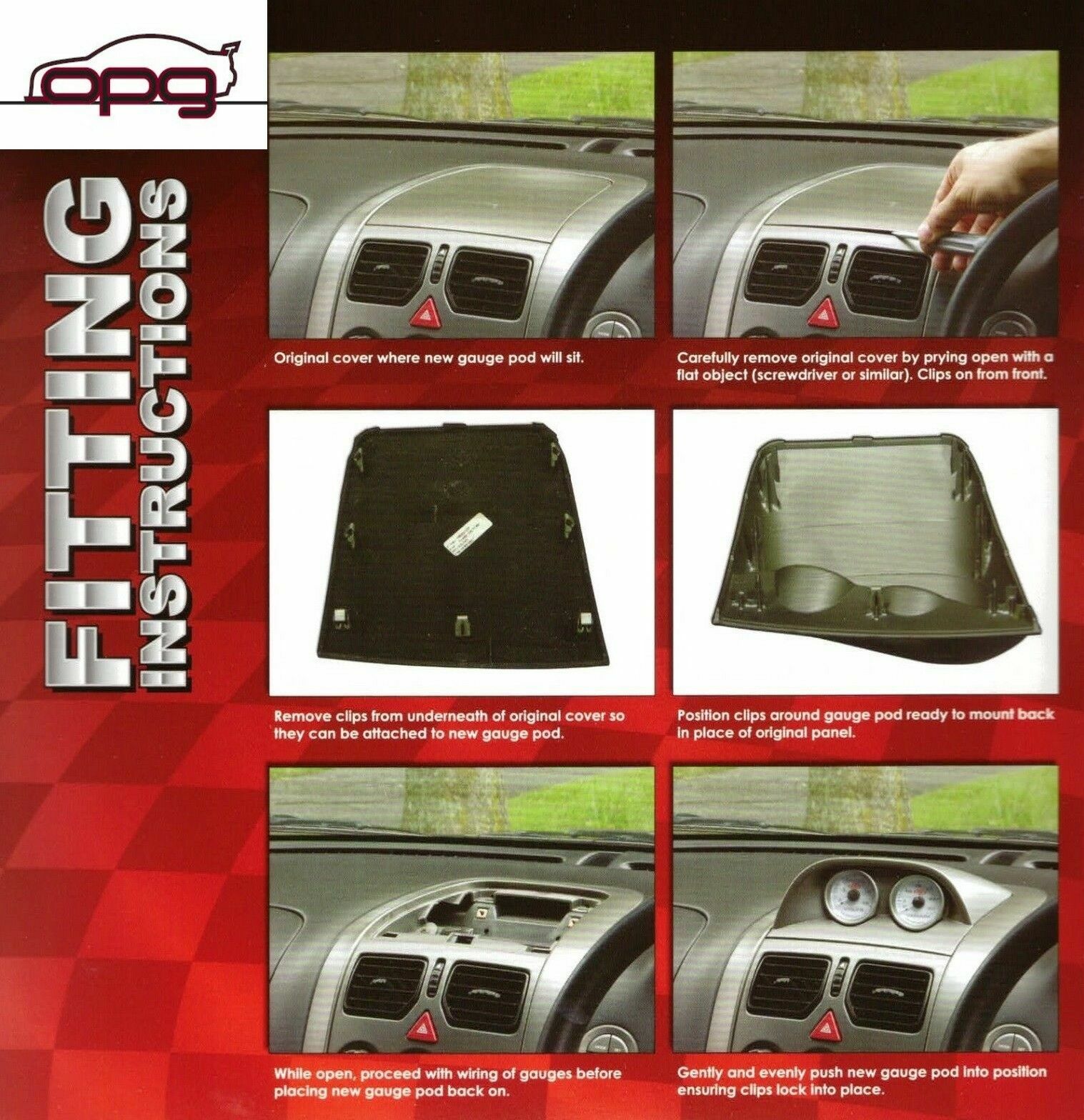 Autotecnica / SAAS Gauge Dash Pod LCD Gauge Combo Oil Temp & Pressure ...