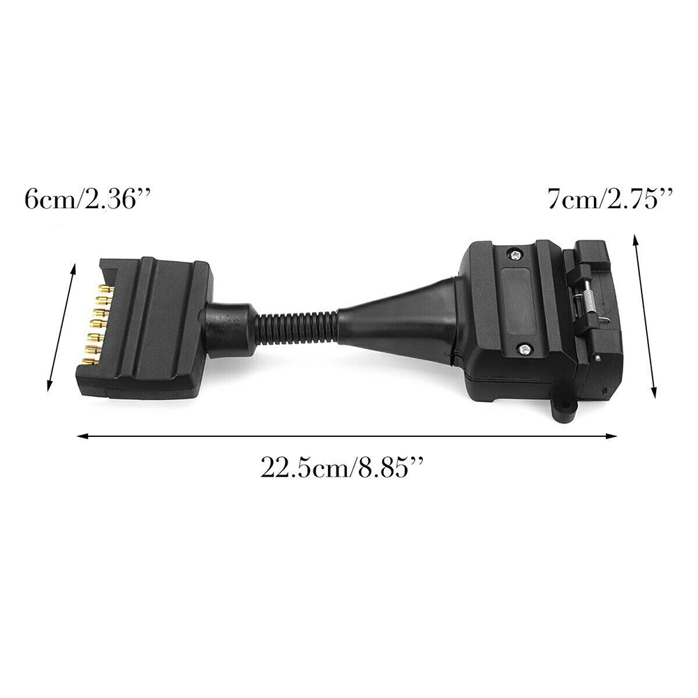 Trailer Adaptor Plug - 7 Pin Male Plug to 12 Pin Female Flat ...