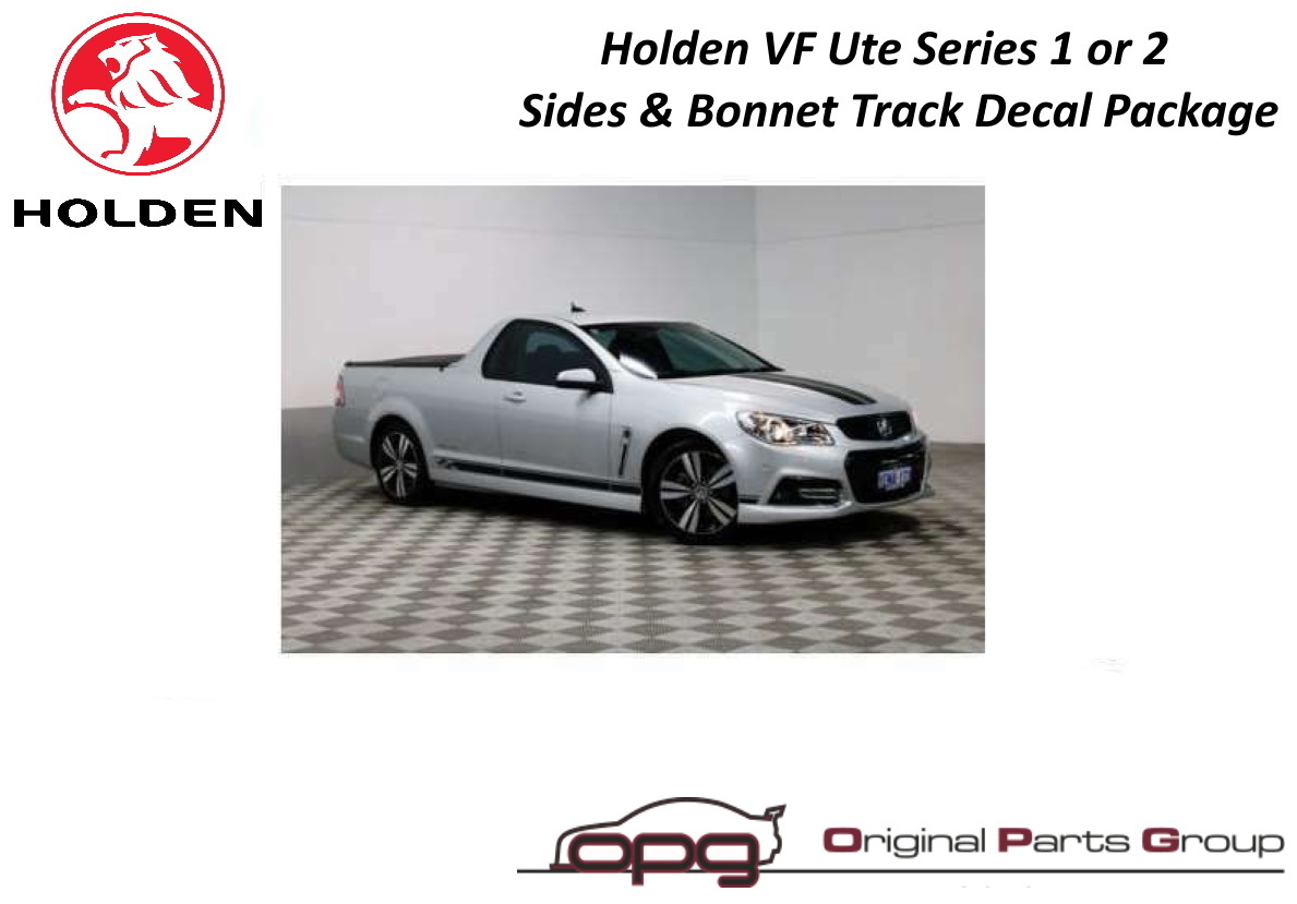 Genuine Holden Stripe Decal Side & Bonnet Package Black VF Ute 2013 ...