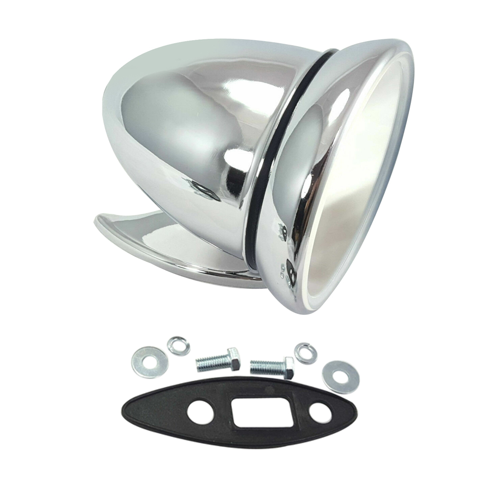 NAP Classic Chrome Pair Bullet Racing Mirror 4" Kit Hotrod Door or ...