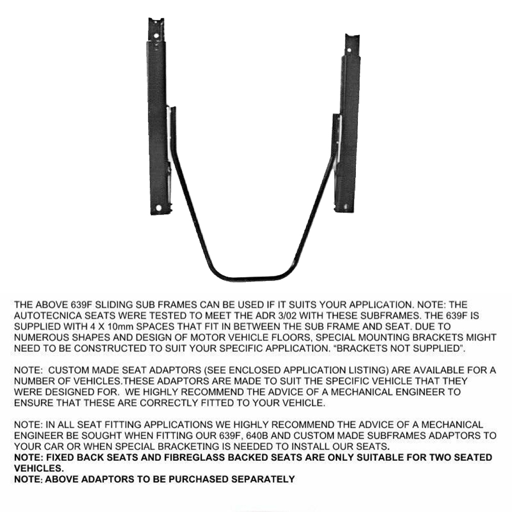 Autotecnica Universal Kit Sliding Seat Adjuster Mounting Rail for ...