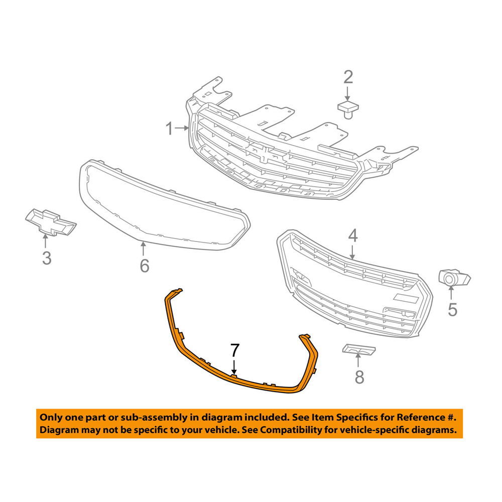 Genuine Holden Lower Grille Phantom Black Surround for VF2 SV6 SS & SS ...