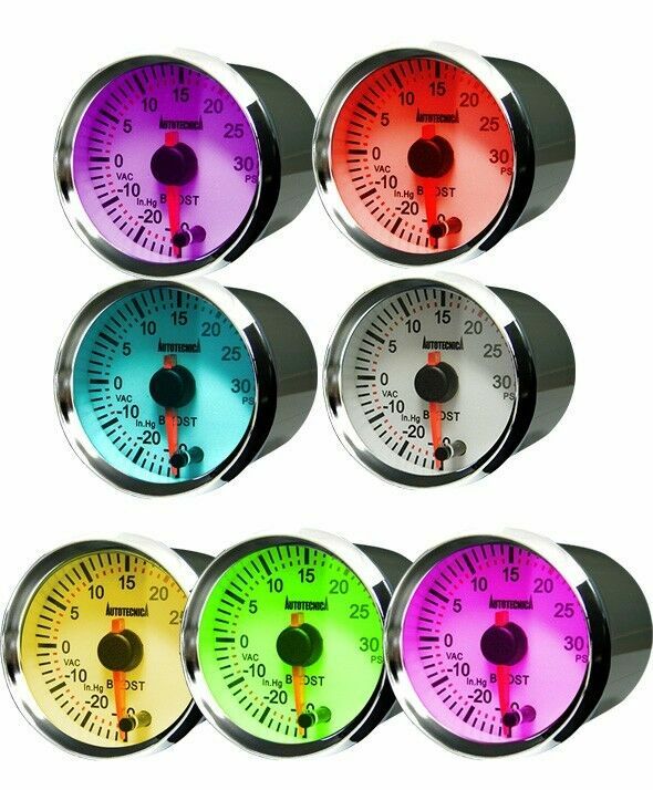 Autotecnica Performance LCD Digital Dual Gauge Oil Pressure & Water ...