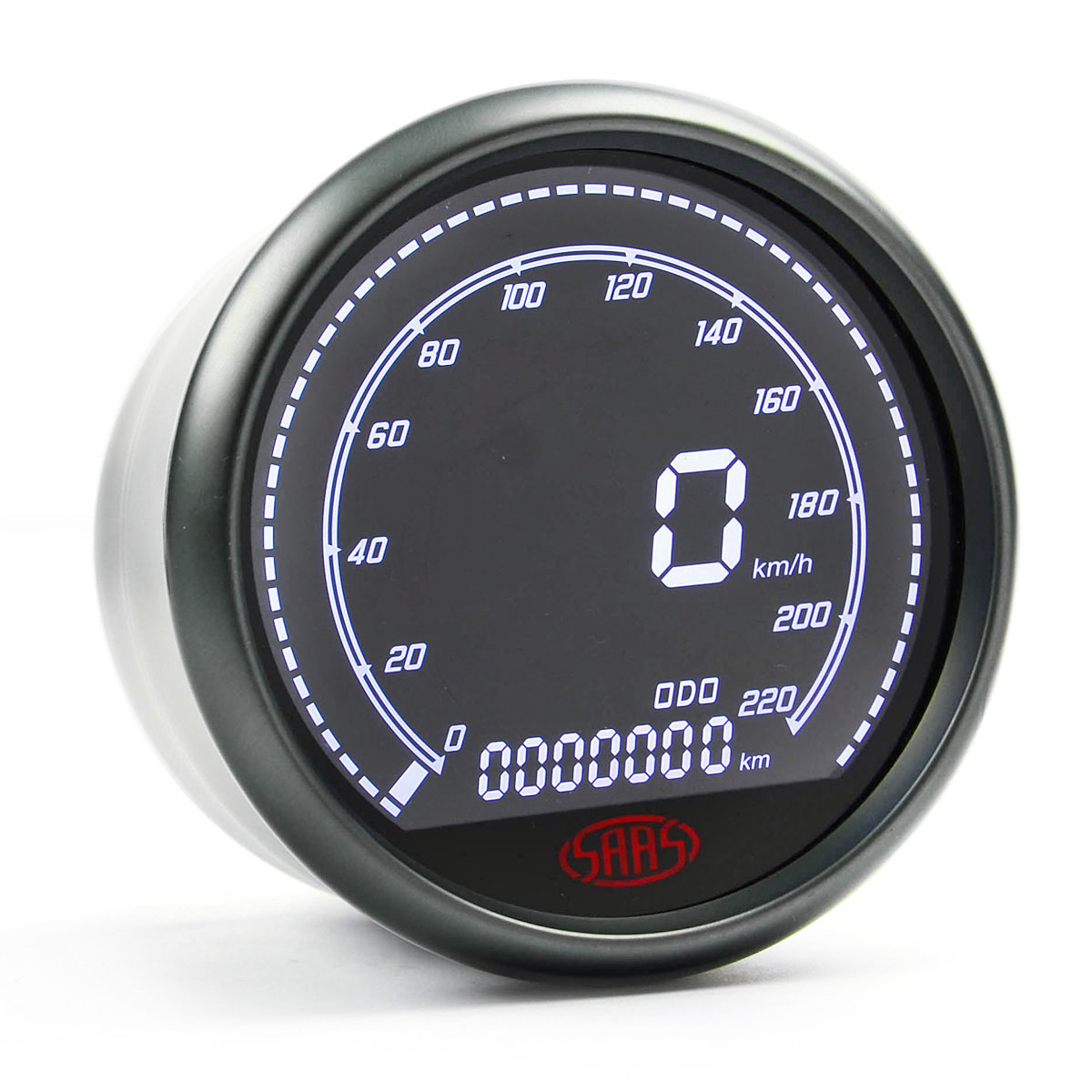 SAAS Speedometer / Tacho Tachometer 0 - 220 Kph 3 1/2 Indash Digital Series