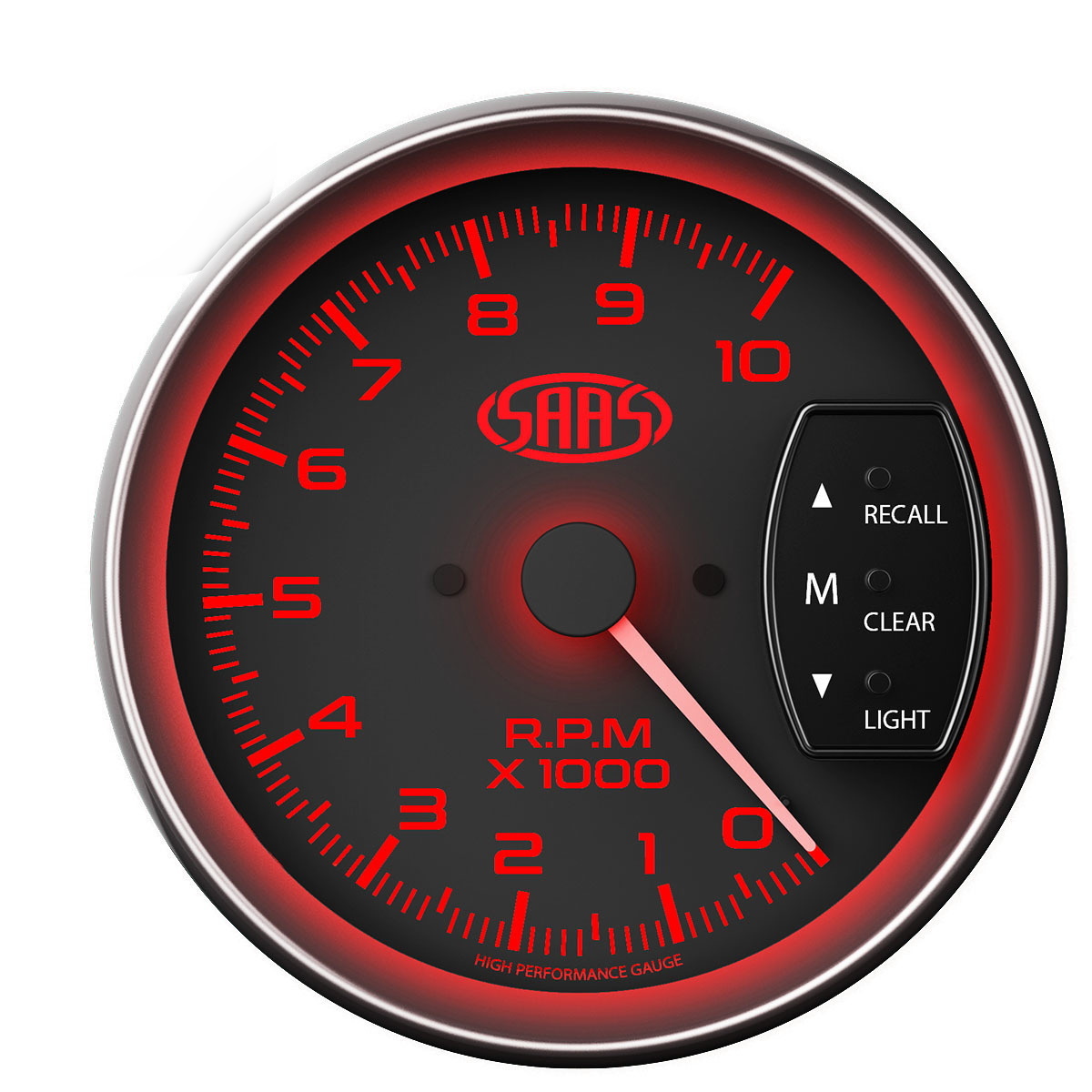Genuine SAAS Performance SG-TAC5B Tacho Tachometer 5" 125mm Gauge Black ...