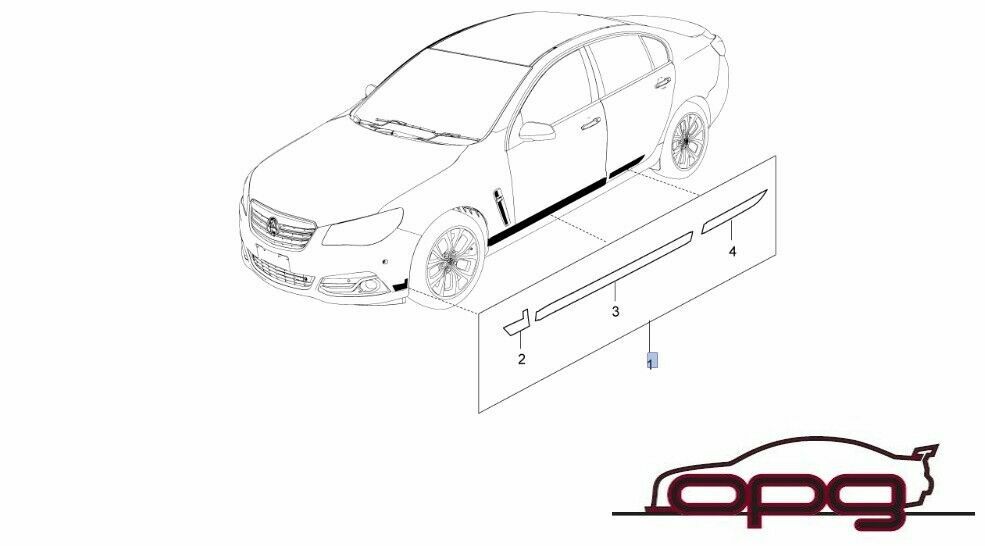 Genuine Holden Stripe Decal Side Package Black for VF Ute 2013>2017 SS ...