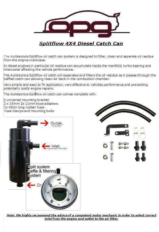 Performance Alloy PCV Catch Can Diesel Engines BLK Anodized for Isuzu D ...