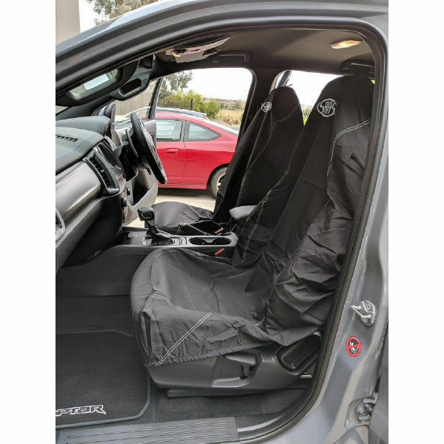 SAAS SC5011 Seat Cover Throw Over Cover / Protector Black with White ...