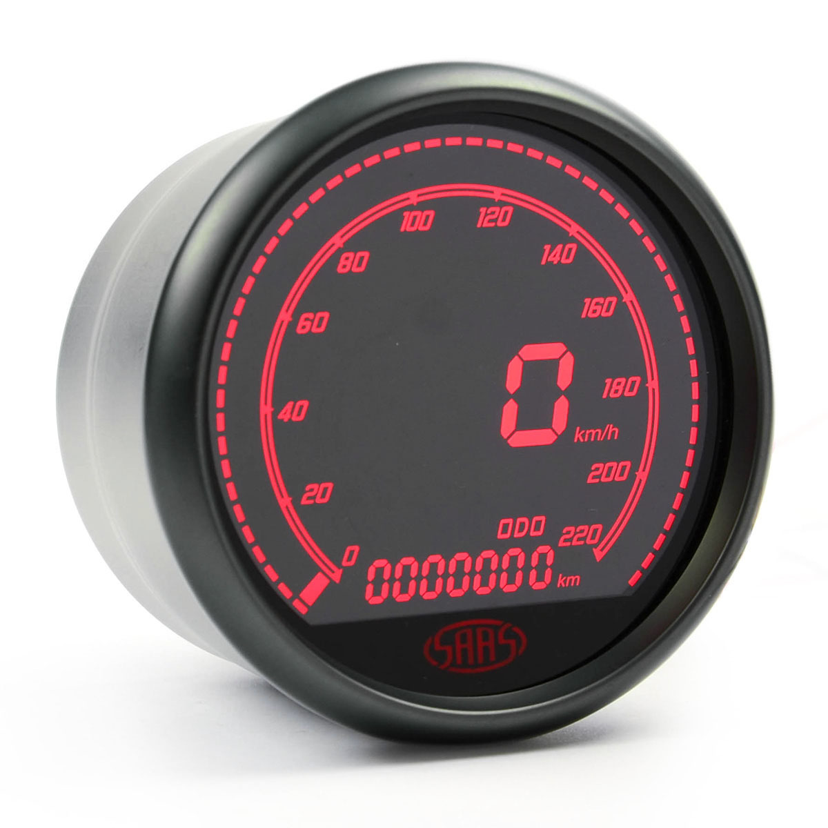 SAAS Speedometer / Tacho Tachometer 0 - 220 Kph 3 1/2 Indash Digital Series