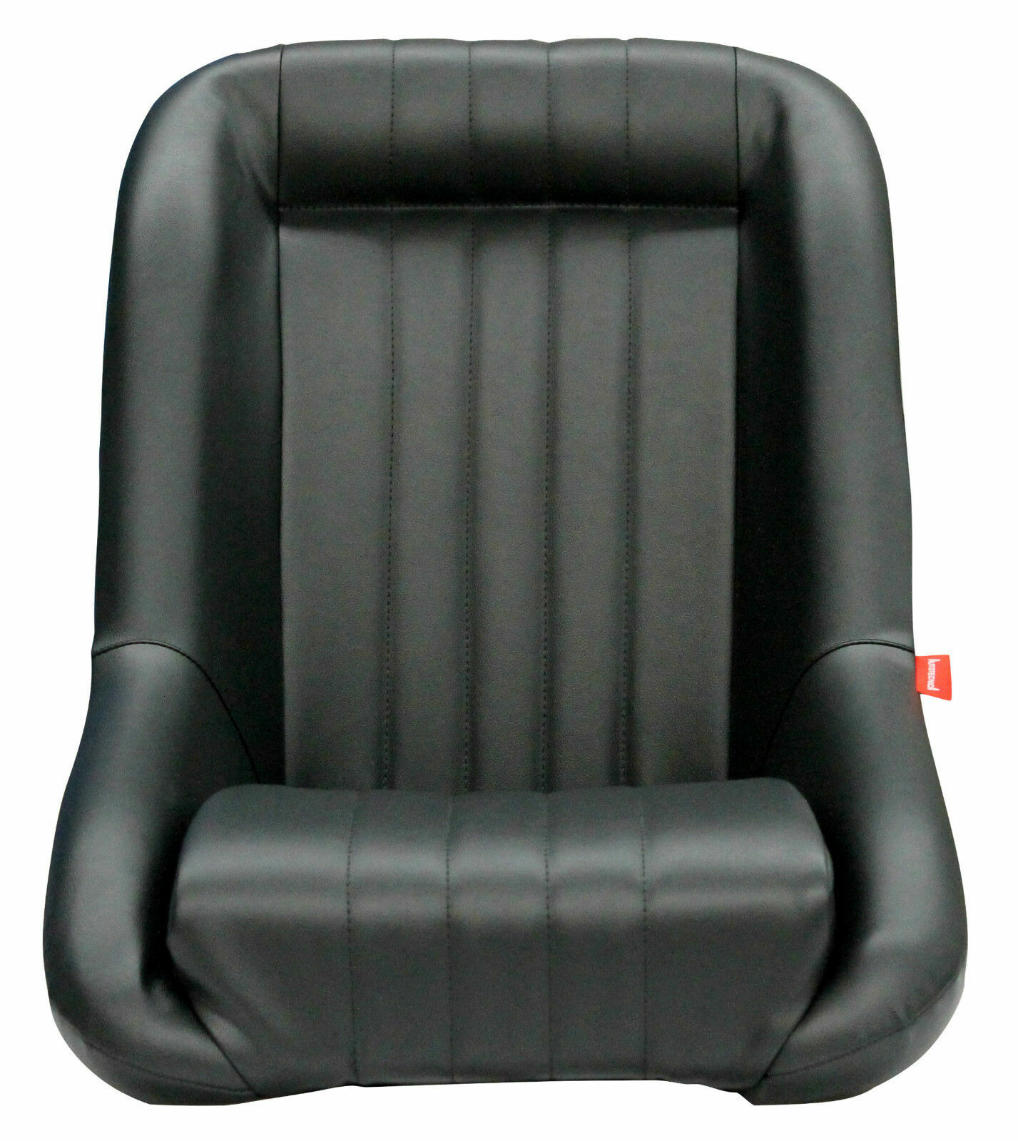 Autotecnica Classic Low Back PU Leather Bucket Seats Fixed Back Black ...