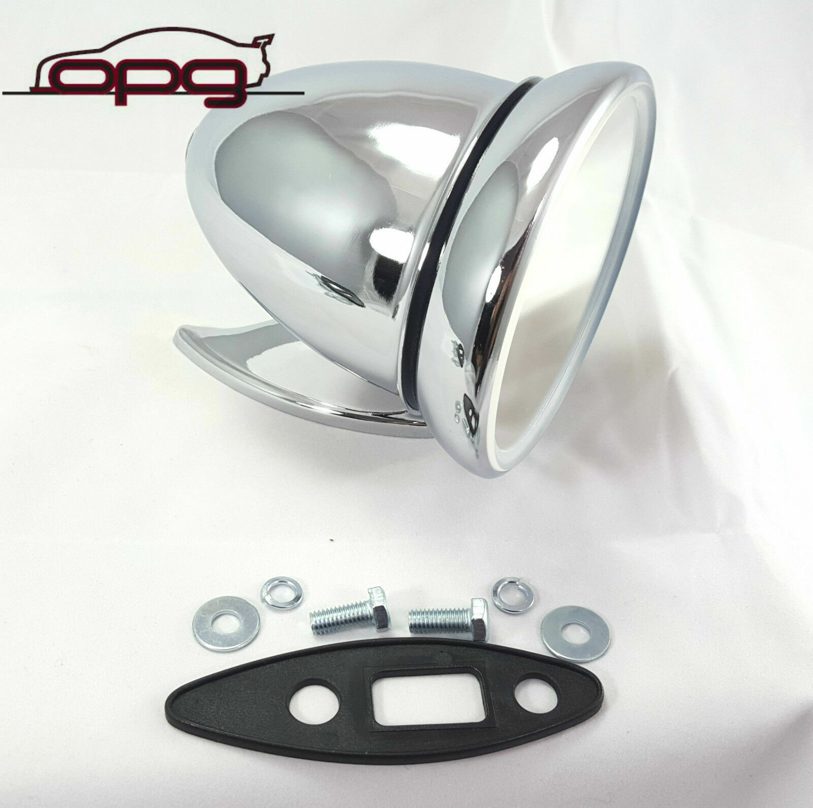 Classic Chrome Bullet Mirror 4in for MGB AC Cobra Sunbeam Mini Cooper ...