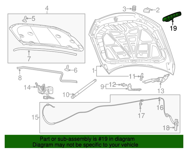 Genuine Holden Bonnet Vents / Scoop Gloss Black Phantom VF2 HSV GenF ...