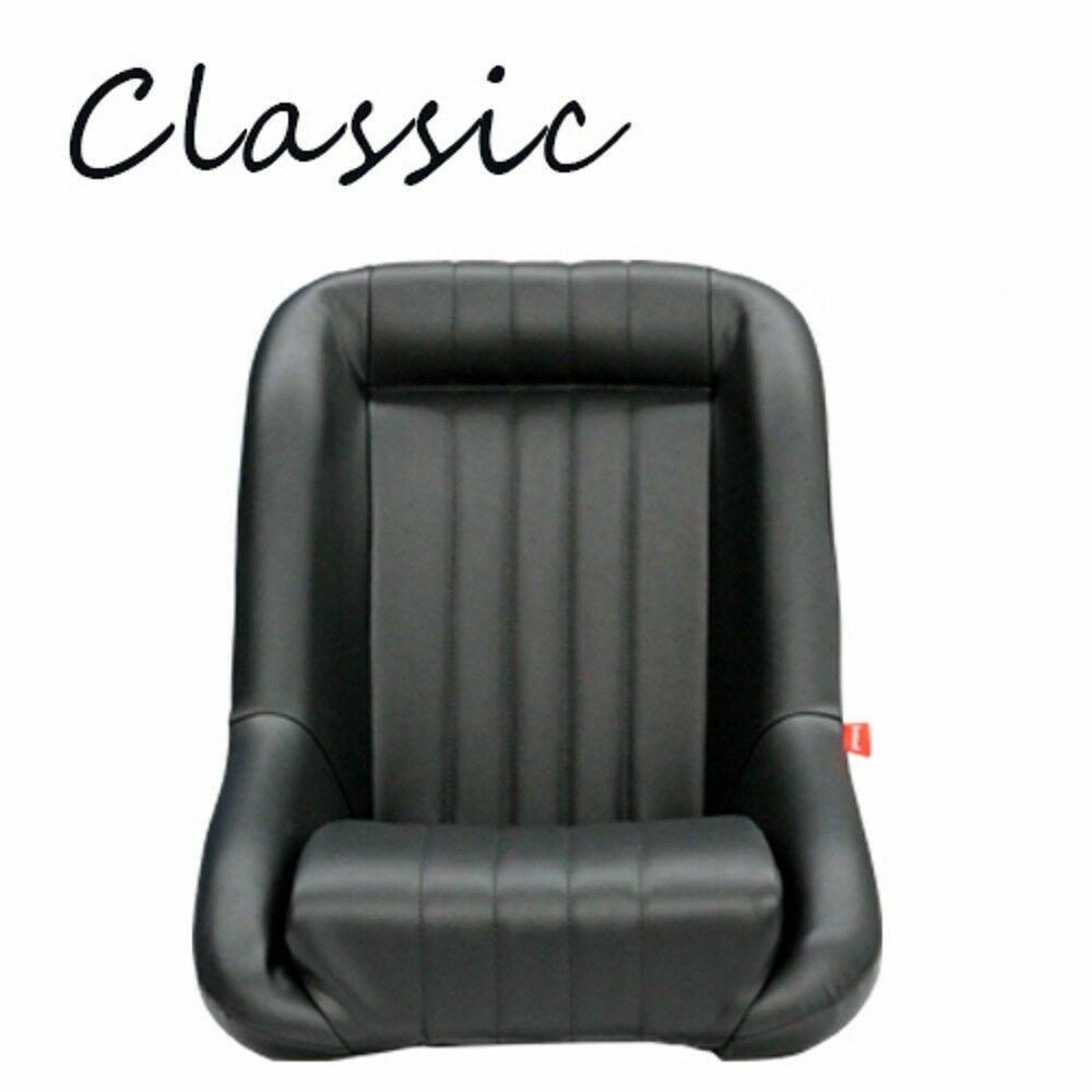 Autotecnica Classic Low Back PU Leather Bucket Seats Car Fixed Back ...