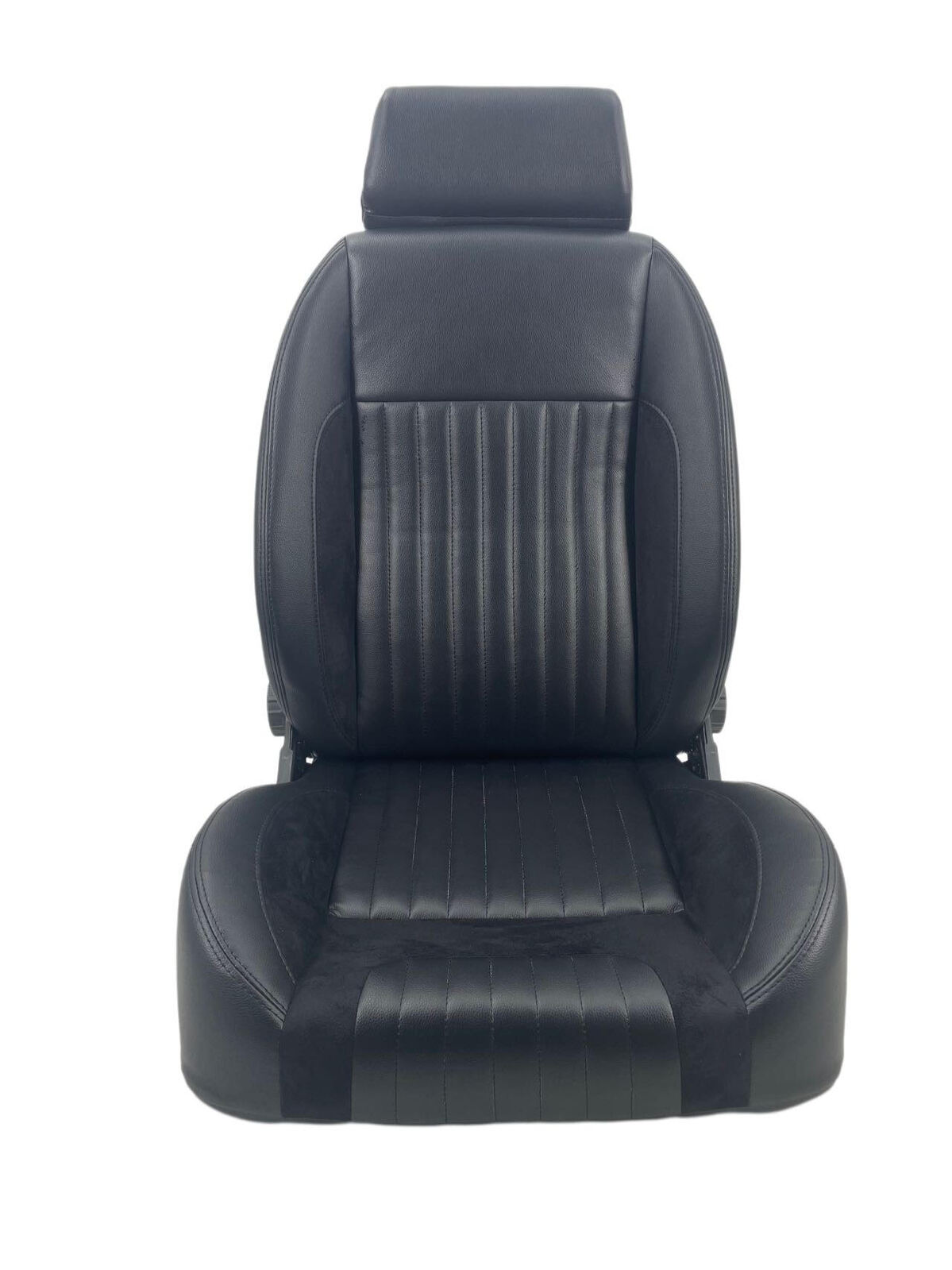 Autotecnica Classic Retro Style High Back Black Bucket Seats Quick Tilt ...