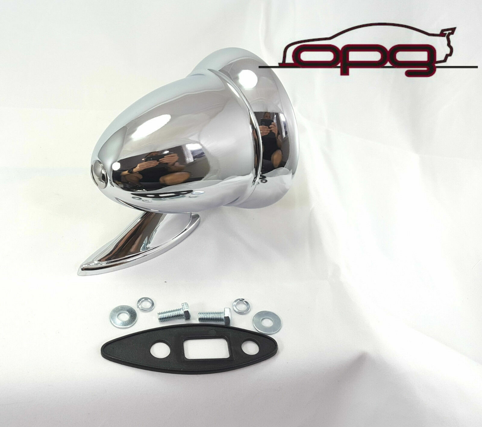 Classic Chrome Pair Bullet Mirror 4" for MGB AC Cobra Sunbeam Mini ...