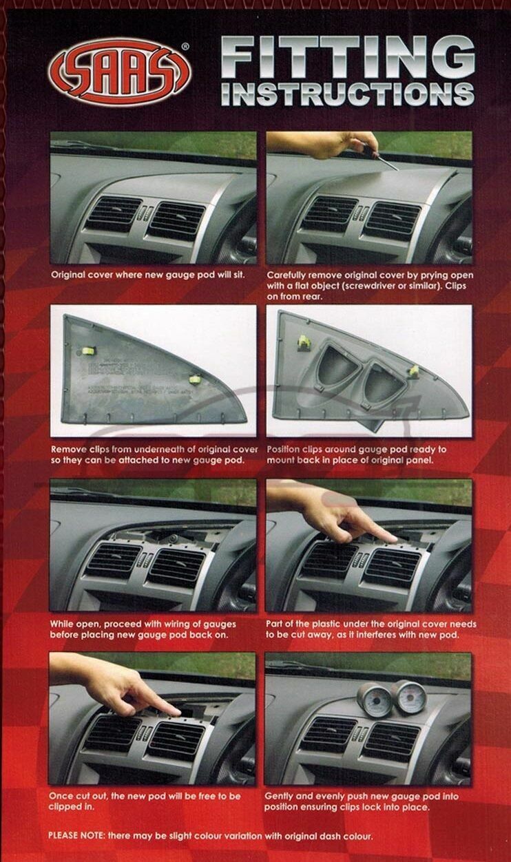 Genuine SAAS Gauge Dash Pod & Muscle Digital Series - Volts & Oil ...