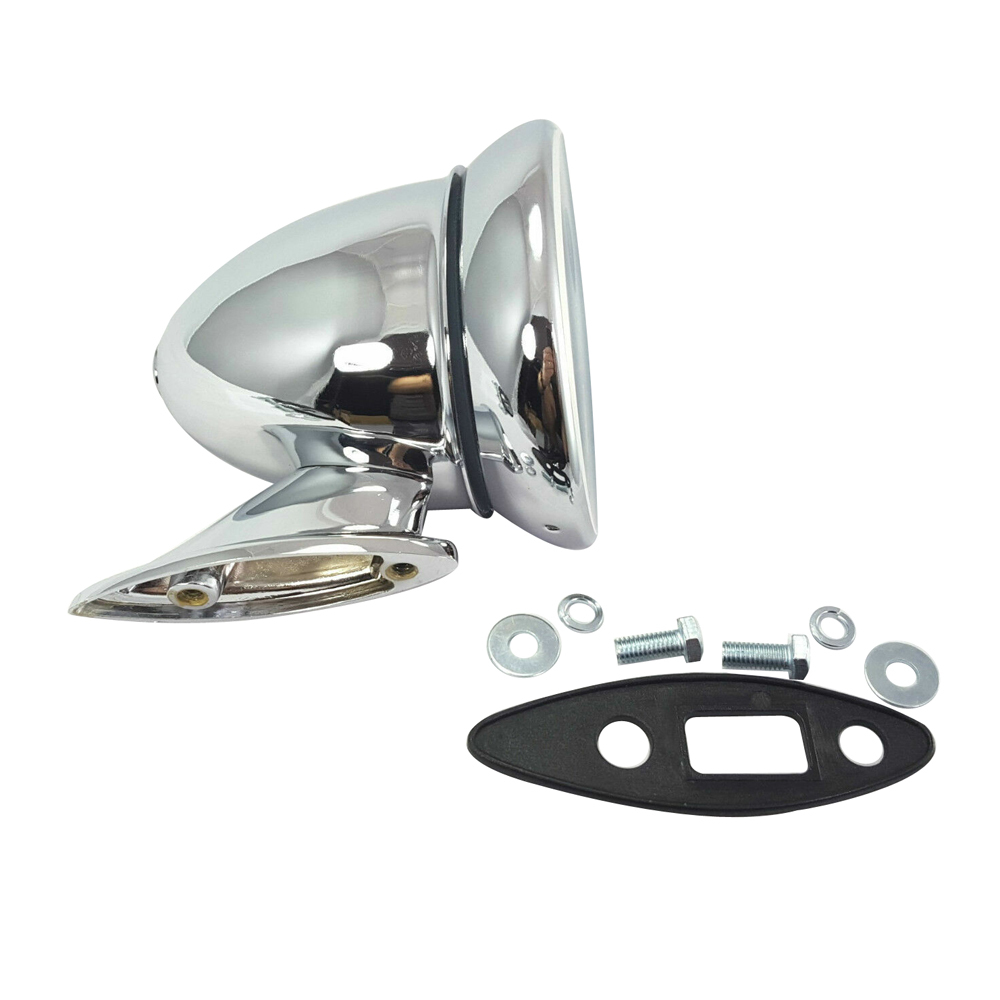 Classic Chrome Bullet Racing Mirror 4" Suits Holden HK HT HG Monaro GTS ...