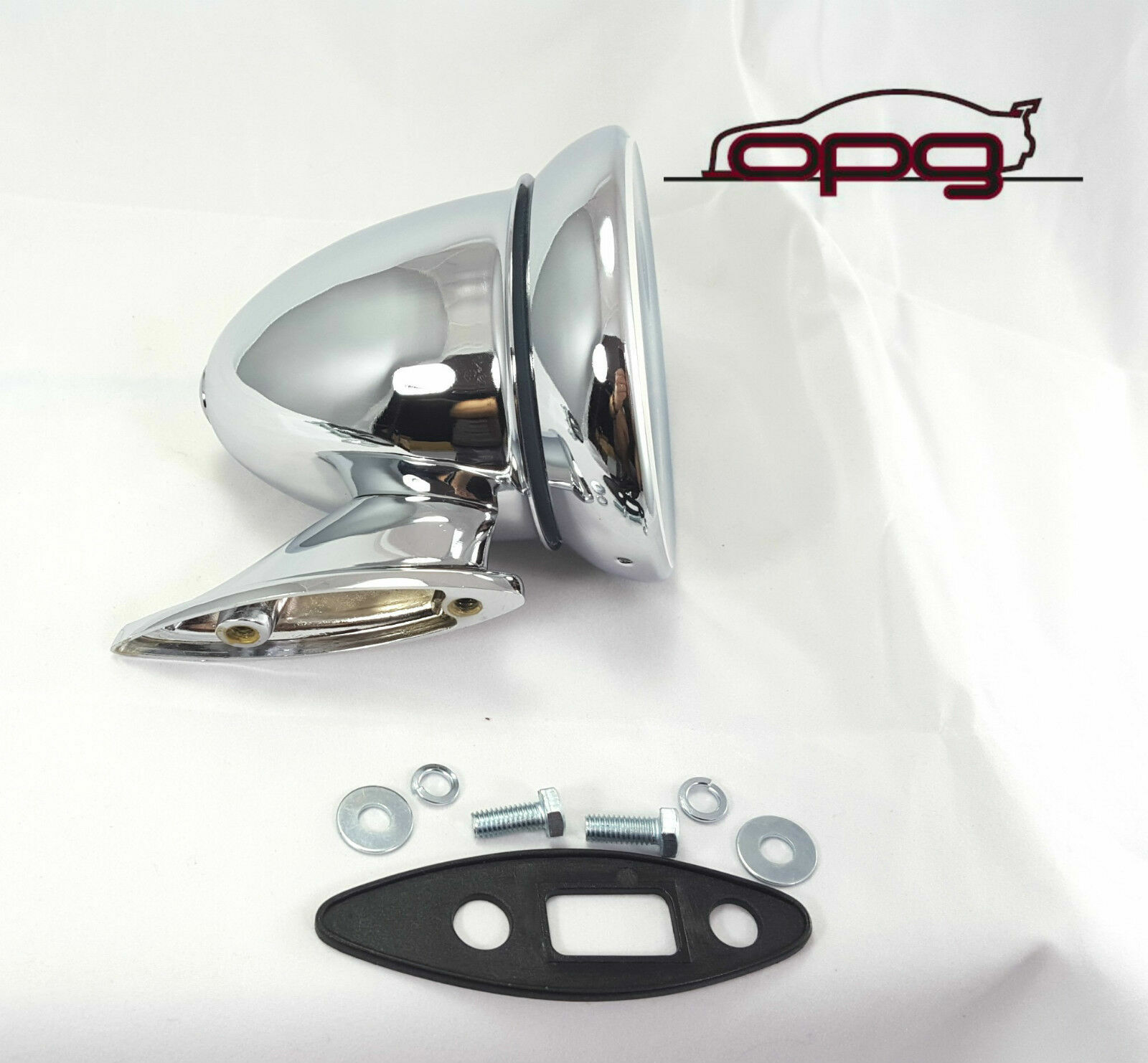 Classic Chrome Pair Bullet Mirror 4" for MGB AC Cobra Sunbeam Mini ...