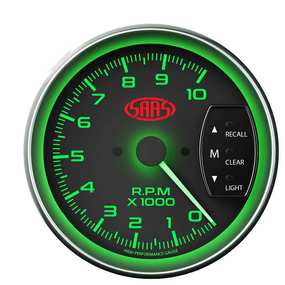 Genuine SAAS Performance SG-TAC5B Tacho Tachometer 5" 125mm Gauge Black ...