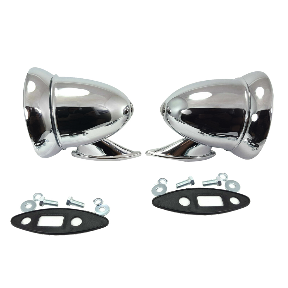 Classic Chrome Bullet Mirror 4" for Mg Austin Healey Triumph Ford ...