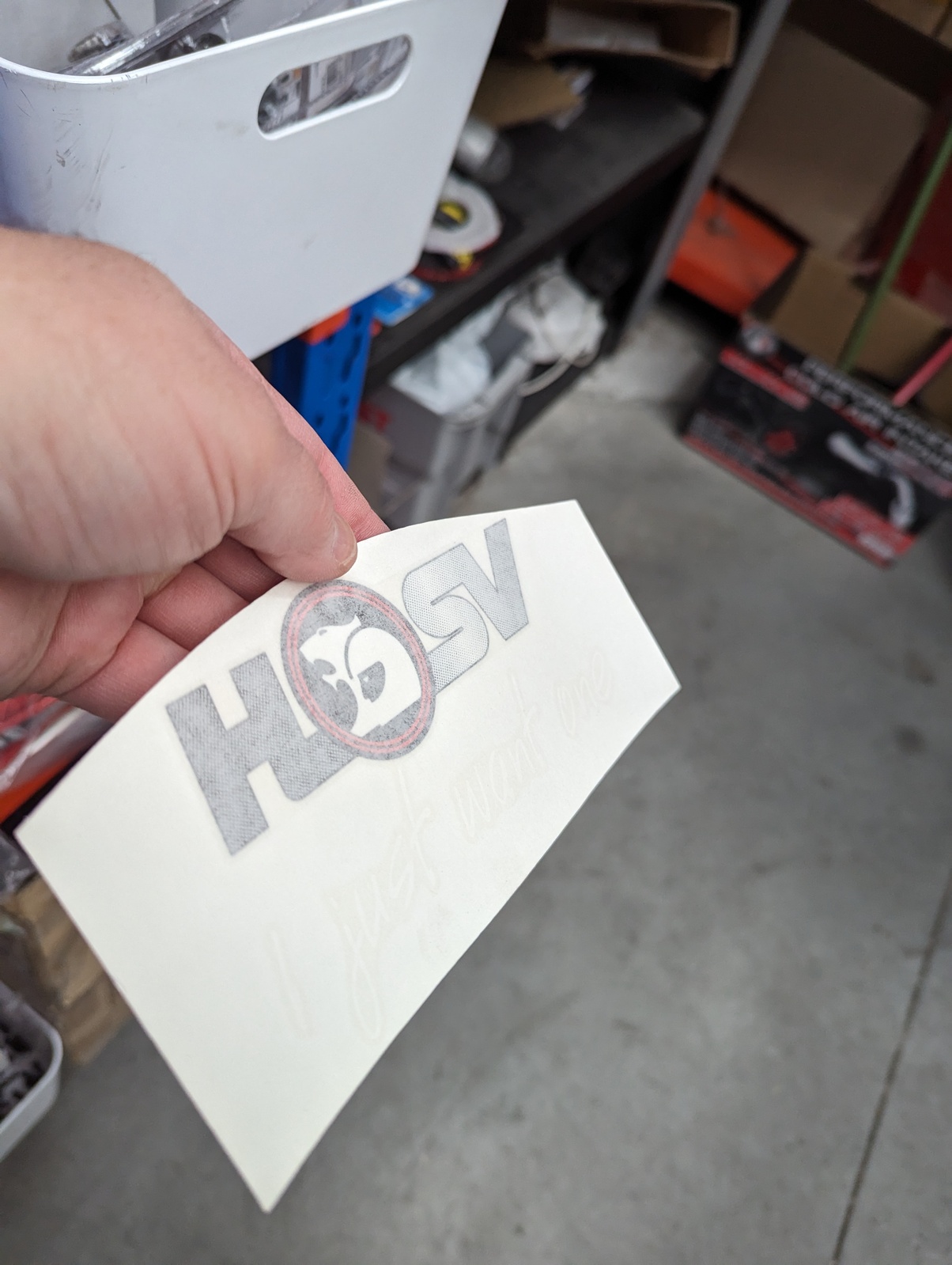 Genuine HSV "I Just Want One" Sticker Rear Window for VT VX VU VY VZ VE ...